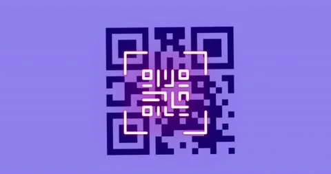 Animation of qr code and qr code scannin... | Stock Video | Pond5