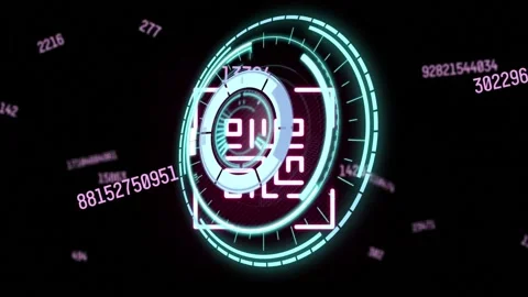 Animation of qr code and scope scanning ... | Stock Video | Pond5