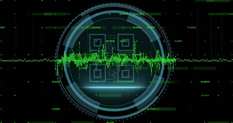 Animation of qr code and scope scanning ... | Stock Video | Pond5