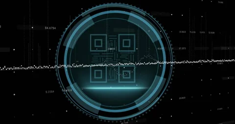 Animation of qr code and scope scanning ... | Stock Video | Pond5