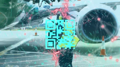 Animation of QR code with floating red w... | Stock Video | Pond5