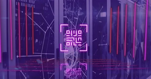 Animation of qr code scanning over compu... | Stock Video | Pond5