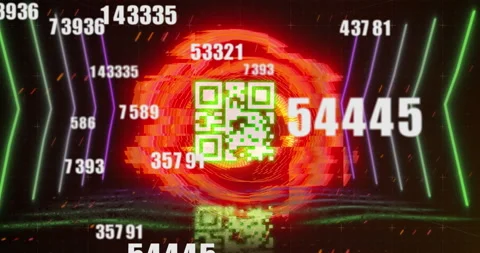Animation of qr code, scope scanning and... | Stock Video | Pond5