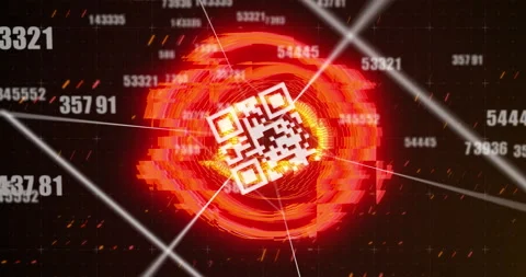 Animation of qr code, scope scanning and... | Stock Video | Pond5