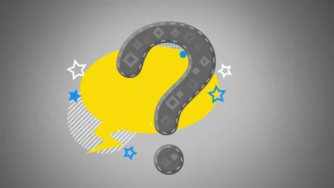 Animation of question mark over speech b... | Stock Video | Pond5