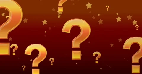 Animation of question marks and stars on... | Stock Video | Pond5