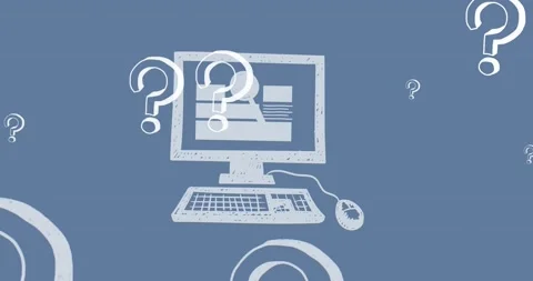 Animation of question marks icons over c... | Stock Video | Pond5