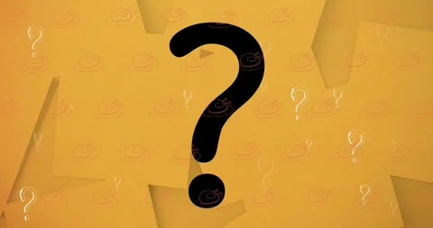 Animation of question marks over memo no... | Stock Video | Pond5