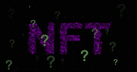 Animation of question marks over nft on ... | Stock Video | Pond5