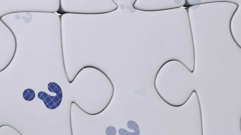 Animation of question marks over white p... | Stock Video | Pond5