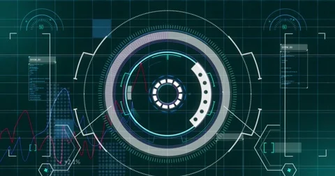Animation of radar and computer language... | Stock Video | Pond5