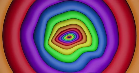 Animation of rainbow circle pattern movi... | Stock Video | Pond5