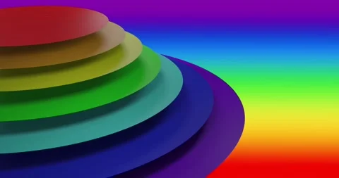 Animation of rainbow circles pulsating o... | Stock Video | Pond5