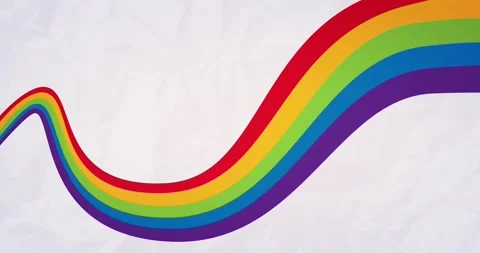 Animation of rainbow colours moving on w... | Stock Video | Pond5