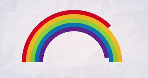 Animation of rainbow moving on white bac... | Stock Video | Pond5
