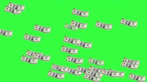 Animation of raining 100 dollar bills on... | Stock Video | Pond5