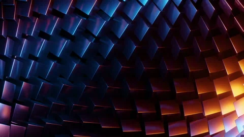 Animation of random rotating metal cubes... | Stock Video | Pond5