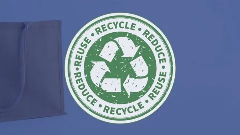 Animation of recycle, reuse, reduce over... | Stock Video | Pond5