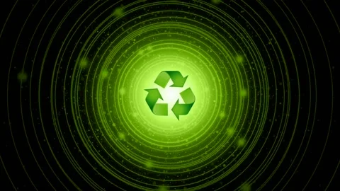 animation of Recycling Logo Background w... | Stock Video | Pond5
