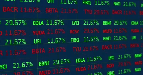 Animation of red and green color trading... | Stock Video | Pond5