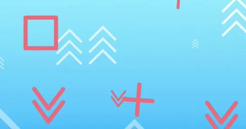 Animation of red and white abstract shap... | Stock Video | Pond5