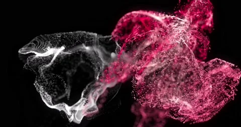 Animation of red and white particles mov... | Stock Video | Pond5