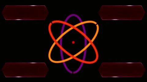Animation red atomic structure science o... | Stock Video | Pond5