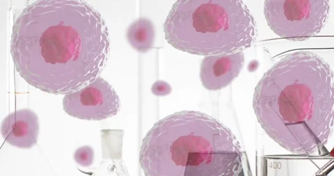 Animation of red blood cells over labora... | Stock Video | Pond5
