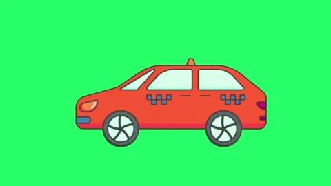 Animation red car on green screen. | Stock Video | Pond5