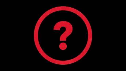 Animation of red circle question mark ic... | Stock Video | Pond5