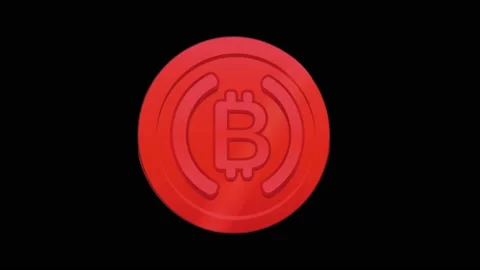 Animation red coin spinning isolate on b... | Stock Video | Pond5