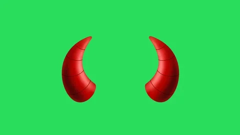 Animation red devil horn . | Stock Video | Pond5