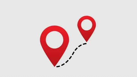 Animation of Red GPS Navigation Location... | Stock Video | Pond5