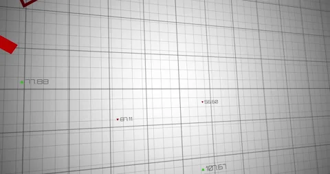 Animation of a red graph line on black g... | Stock Video | Pond5