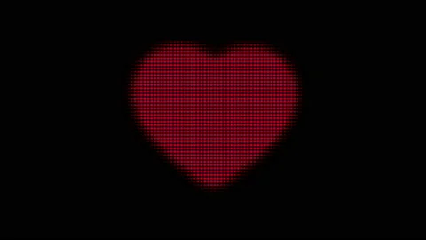 Animation of a Red Heart Beating led scr... | Stock Video | Pond5