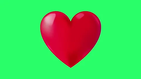 Animation red heart shape floating on gr... | Stock Video | Pond5