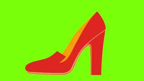 Animation of red high heels shoes on a g... | Stock Video | Pond5