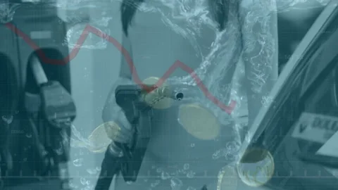 Animation of red line recording and coin... | Stock Video | Pond5