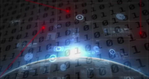 Animation of red moving dots forming lin... | Stock Video | Pond5