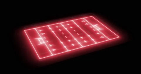 Animation of red neon sports stadium on ... | Stock Video | Pond5
