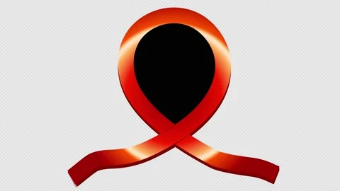 Animation Red Ribbon for World AIDS Day ... | Stock Video | Pond5