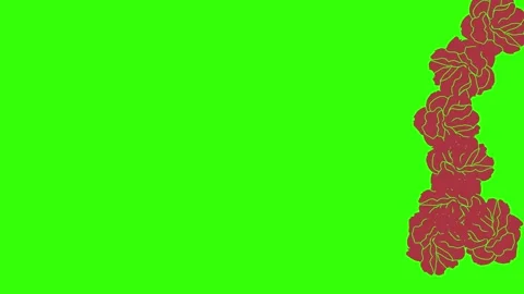 Animation of red roses, graphic design o... | Stock Video | Pond5