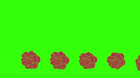 Animation of red roses, graphic design o... | Stock Video | Pond5
