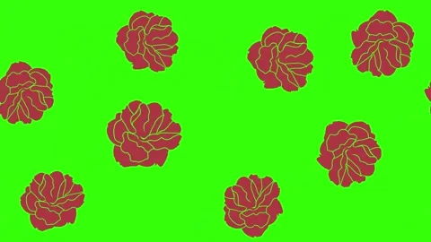Animation of red roses, graphic design o... | Stock Video | Pond5