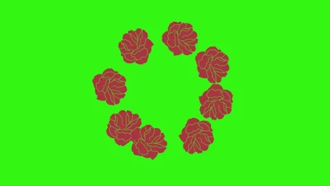 Animation of red roses, graphic design o... | Stock Video | Pond5