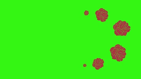 Animation of red roses, graphic design o... | Stock Video | Pond5