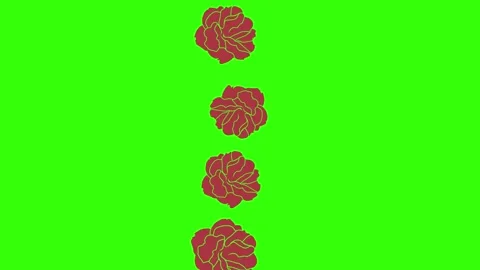 Animation of red roses, graphic design o... | Stock Video | Pond5