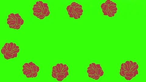 Animation of red roses, graphic design o... | Stock Video | Pond5