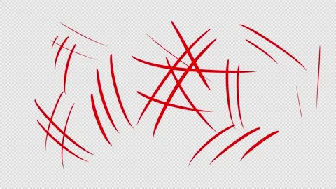 Animation of red scratches on a black sc... | Stock Video | Pond5