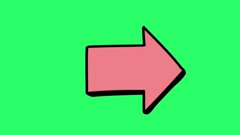Animation red simple arrow shape on gree... | Stock Video | Pond5